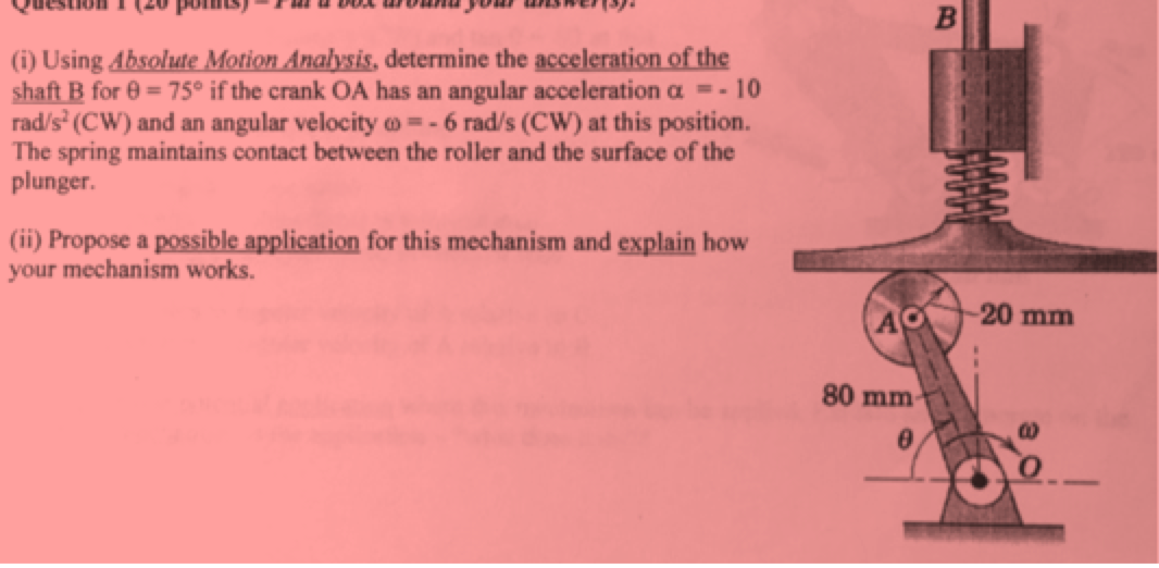Solved Using Absolute Motion Analysis, determine the | Chegg.com