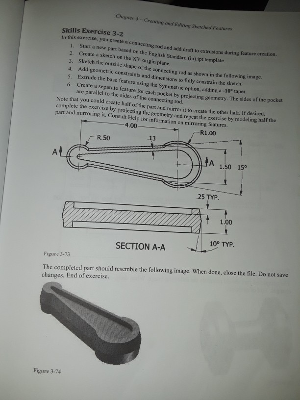 Solved Chapter 3- Creating and Editing Sketched Features | Chegg.com
