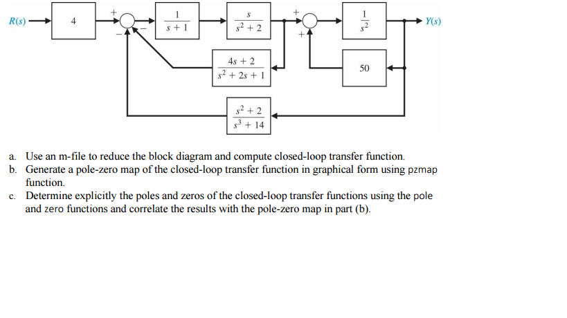 Solved: Use An M-file To Reduce The Block Diagram And Comp... | Chegg.com