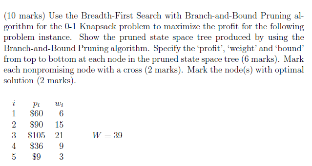 Solved (10 marks) Use the Breadth-First Search with | Chegg.com