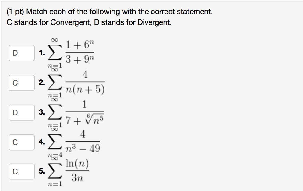 Solved Determine convergence or divergence by any method. | Chegg.com