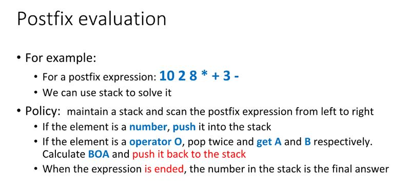 Solved Postfix Evaluation For Example For A Postfix