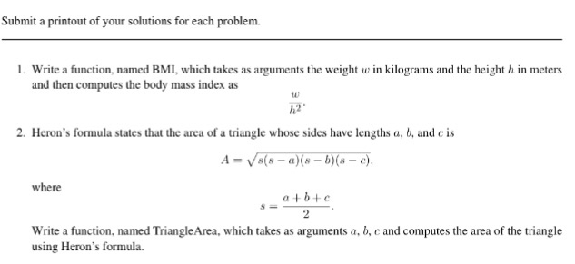Solved Submit a printout of your solutions for each problem. | Chegg.com