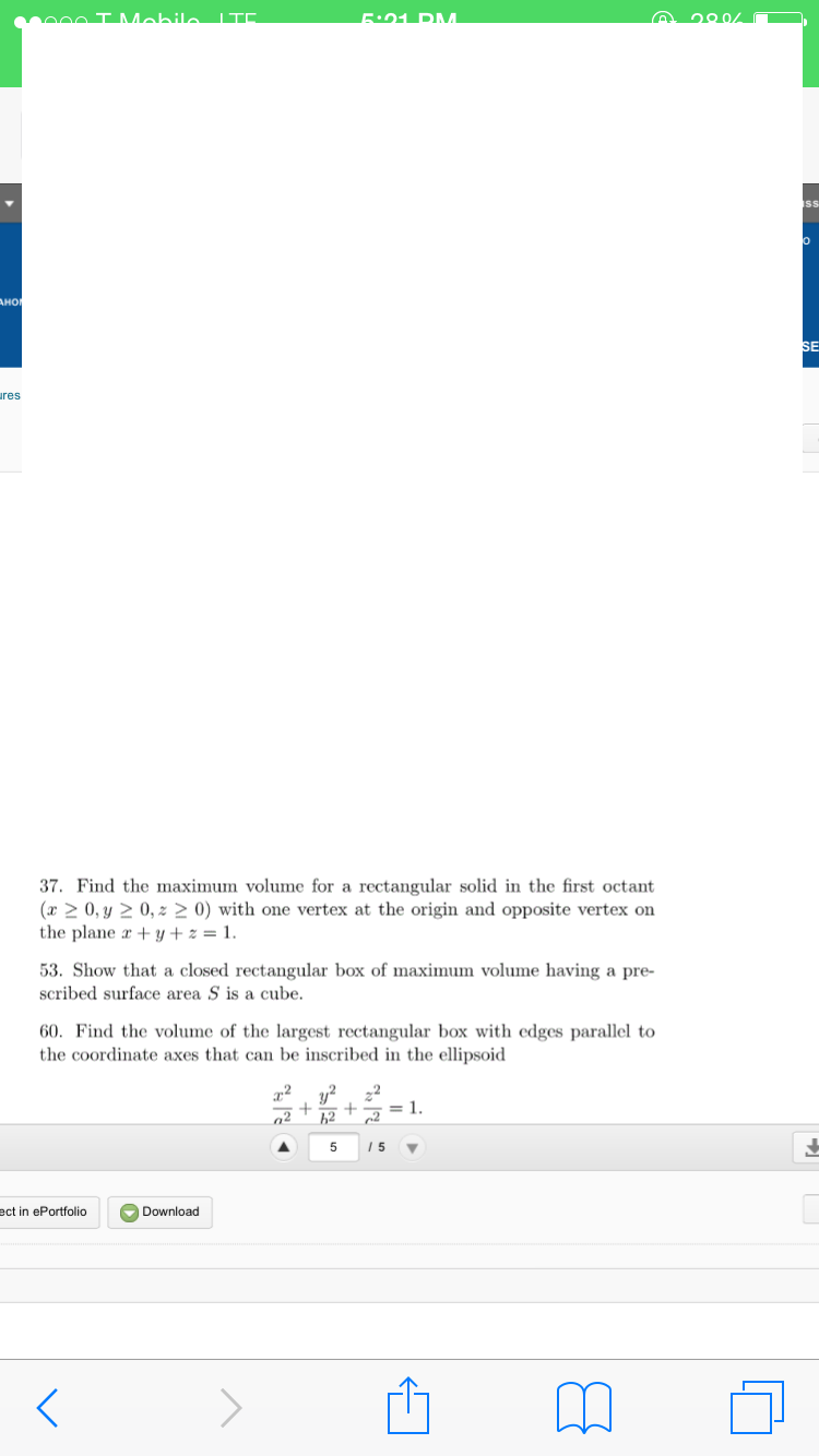 Solved 37. Find the maximum volume for a rectangular solid | Chegg.com