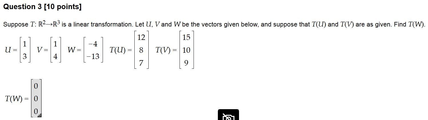 Solved Suppose T: R^2 right arrow R^3 is a linear | Chegg.com