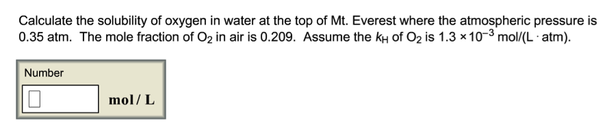Solved Calculate the solubility of oxygen in water at the | Chegg.com