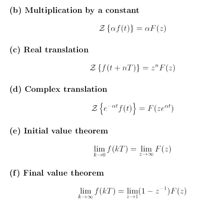 Solved Prove the following properties of the Z-transform (a) | Chegg.com