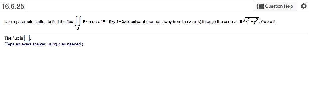 Solved 16.6.25 Question Help * Use a parameterization to | Chegg.com