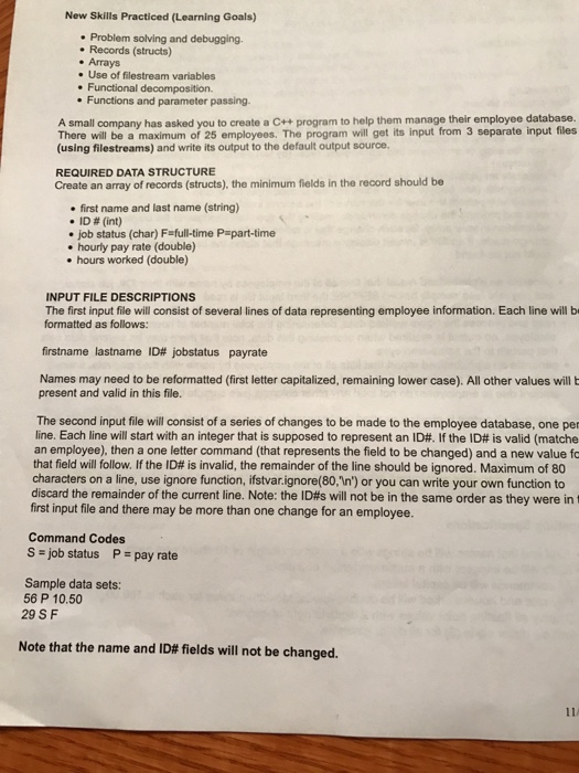 Solved New Skills Practiced (Learning Goals) Problem solving | Chegg.com