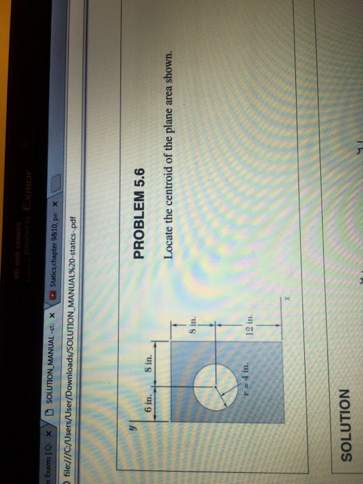 Solved Locate the centroid of the plane area shown. | Chegg.com