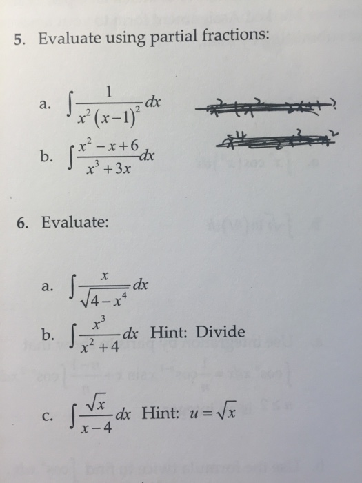Solved Evaluate using partial fractions: a. integral 1/x^2 | Chegg.com