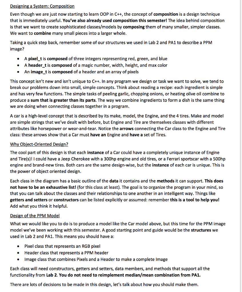 Assignment As noted above, this lab has 2 major | Chegg.com