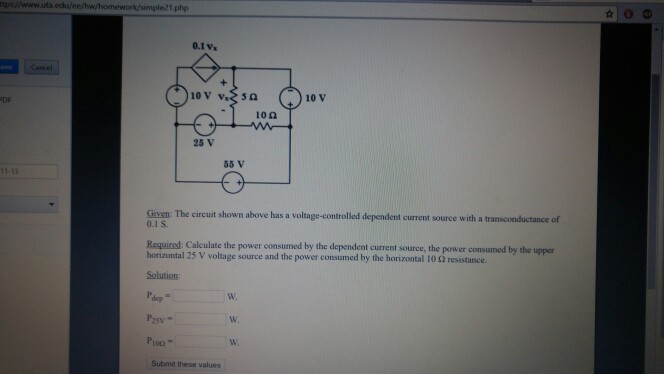 Solved Given: The circuit shown above has a | Chegg.com