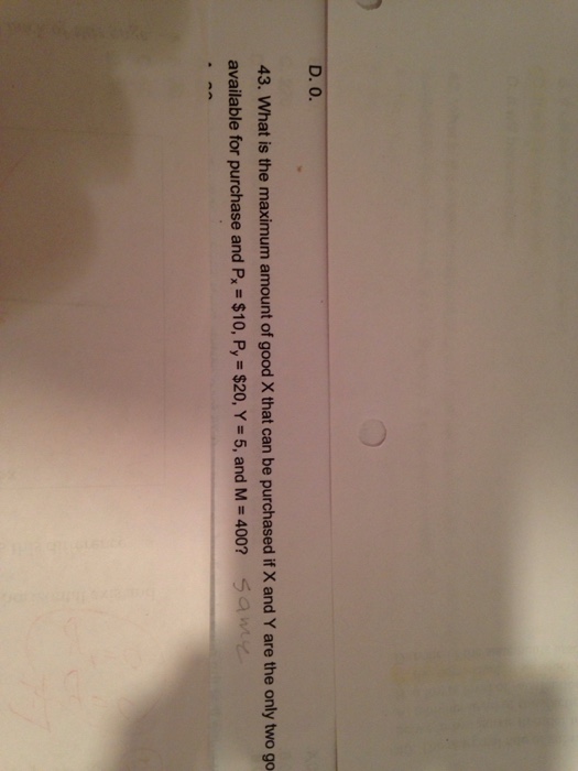 Solved What is the maximum amount of good X that can be | Chegg.com