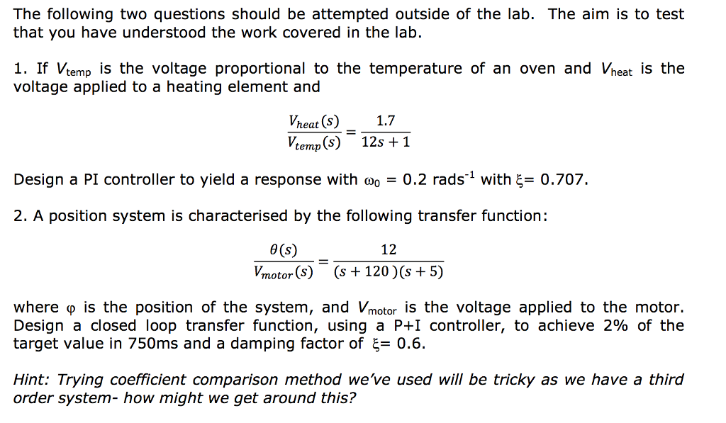 Solved The following two questions should be attempted | Chegg.com