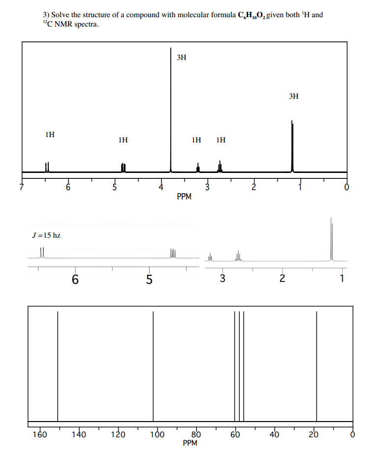 Solved Solve the structure of a compound with molecular | Chegg.com