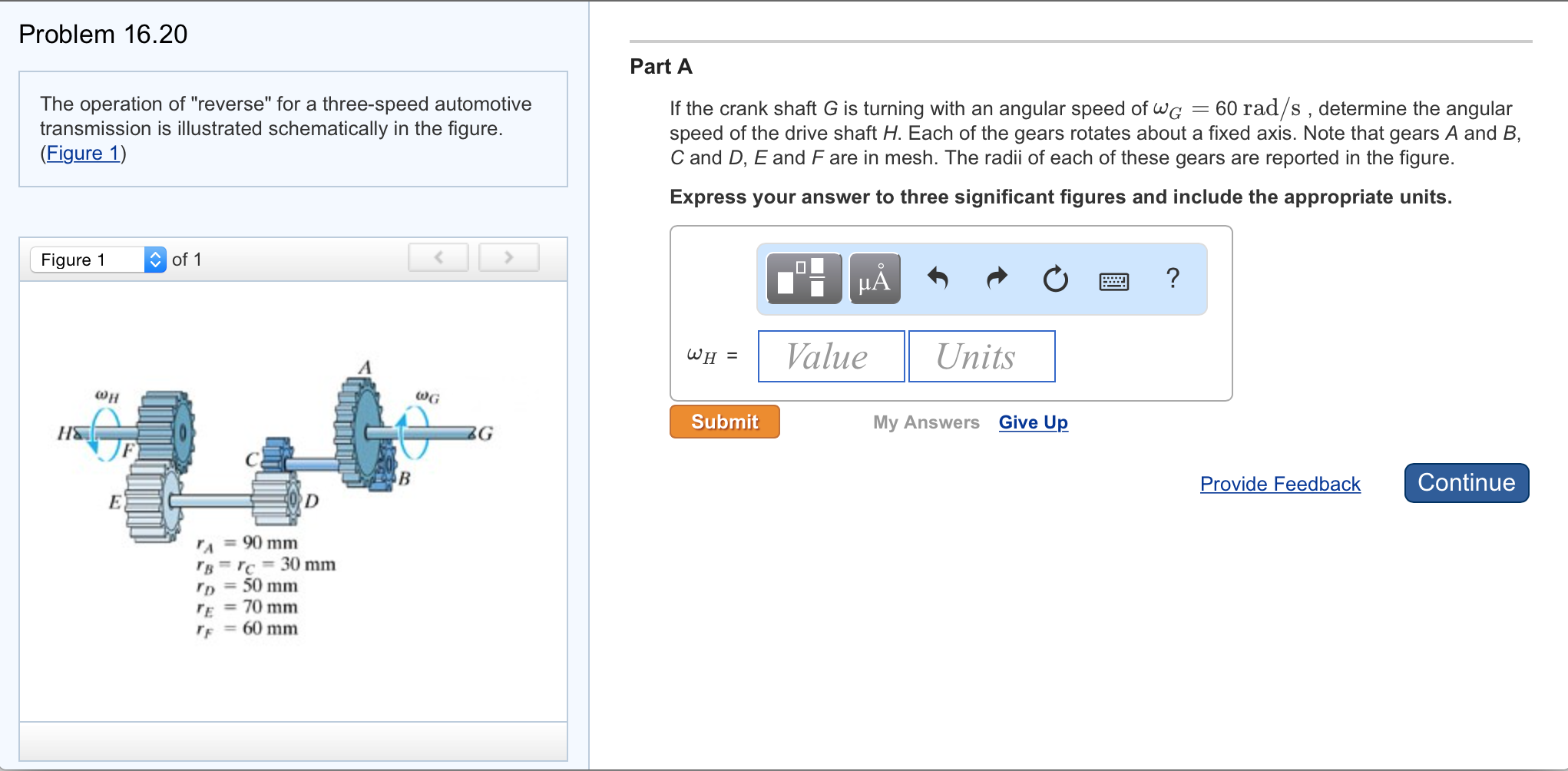 Solved The operation of "reverse" for a three-speed | Chegg.com
