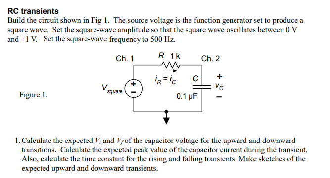 Solved Build the circuit shown in Fig 1. The source voltage | Chegg.com