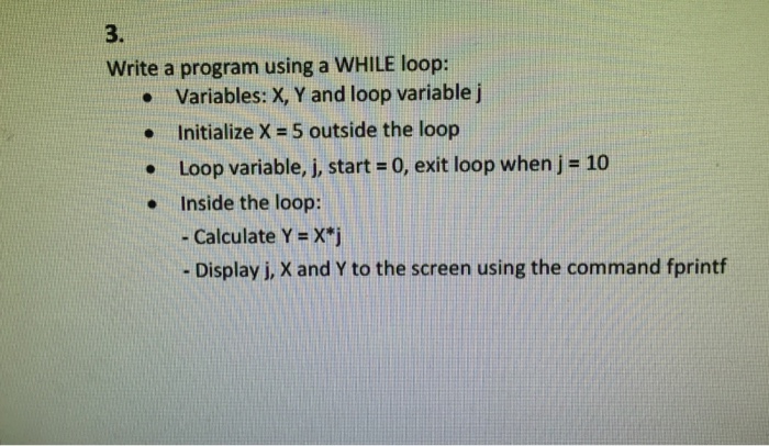Solved Write A Program Using A While Loop Variables X Y 8162