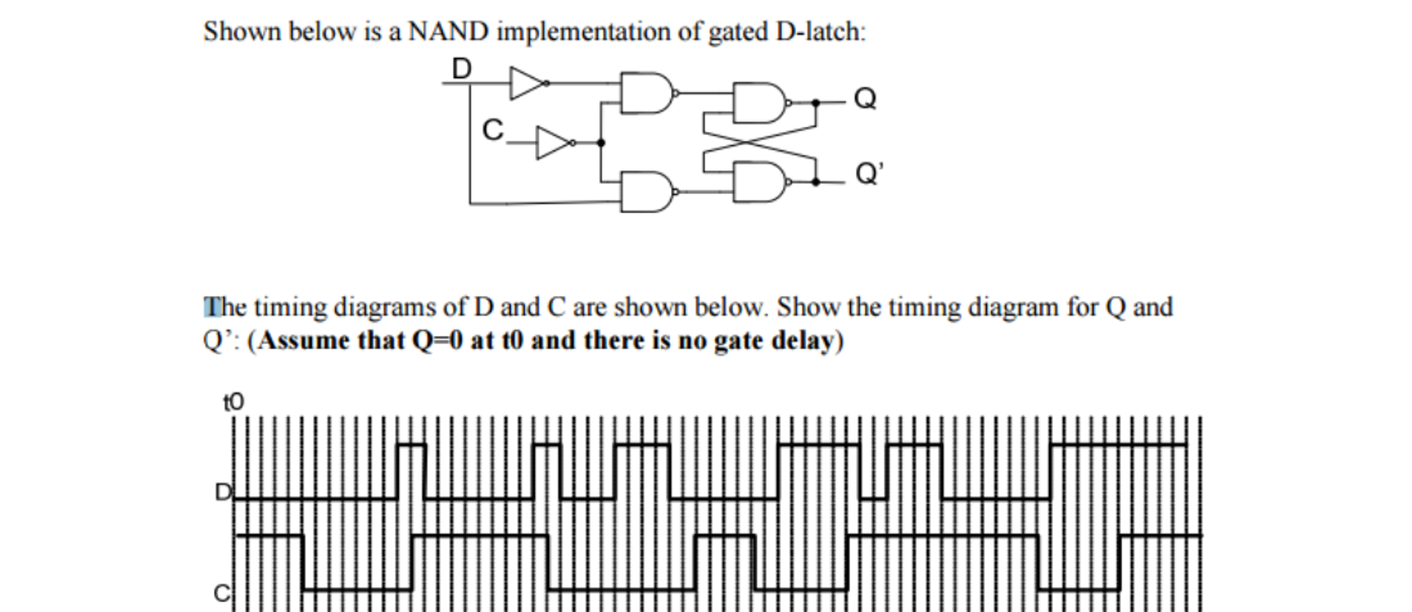 Solved Shown below is a NAND implementation of gated | Chegg.com