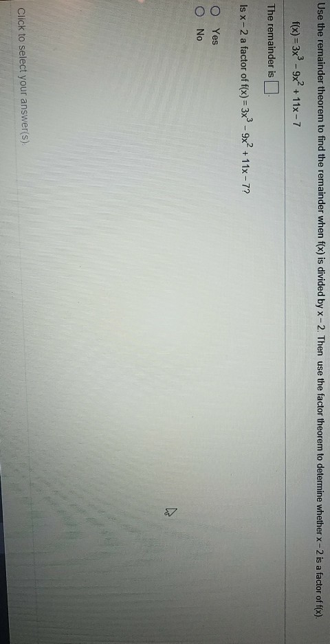 Solved Use the remainder theorem to find the remainder when | Chegg.com