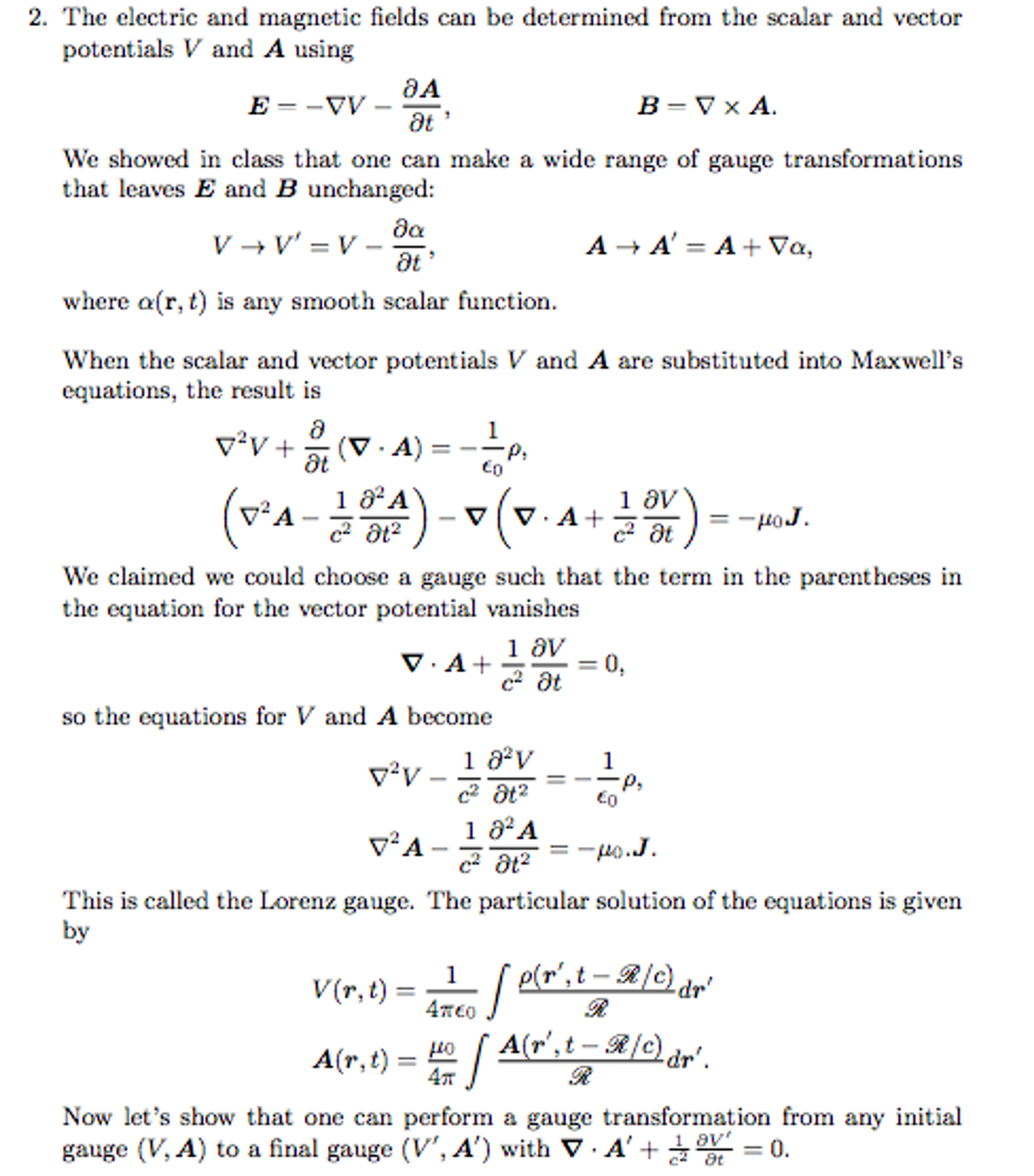 Solved 2. The electric and magnetic fields can be determined | Chegg.com