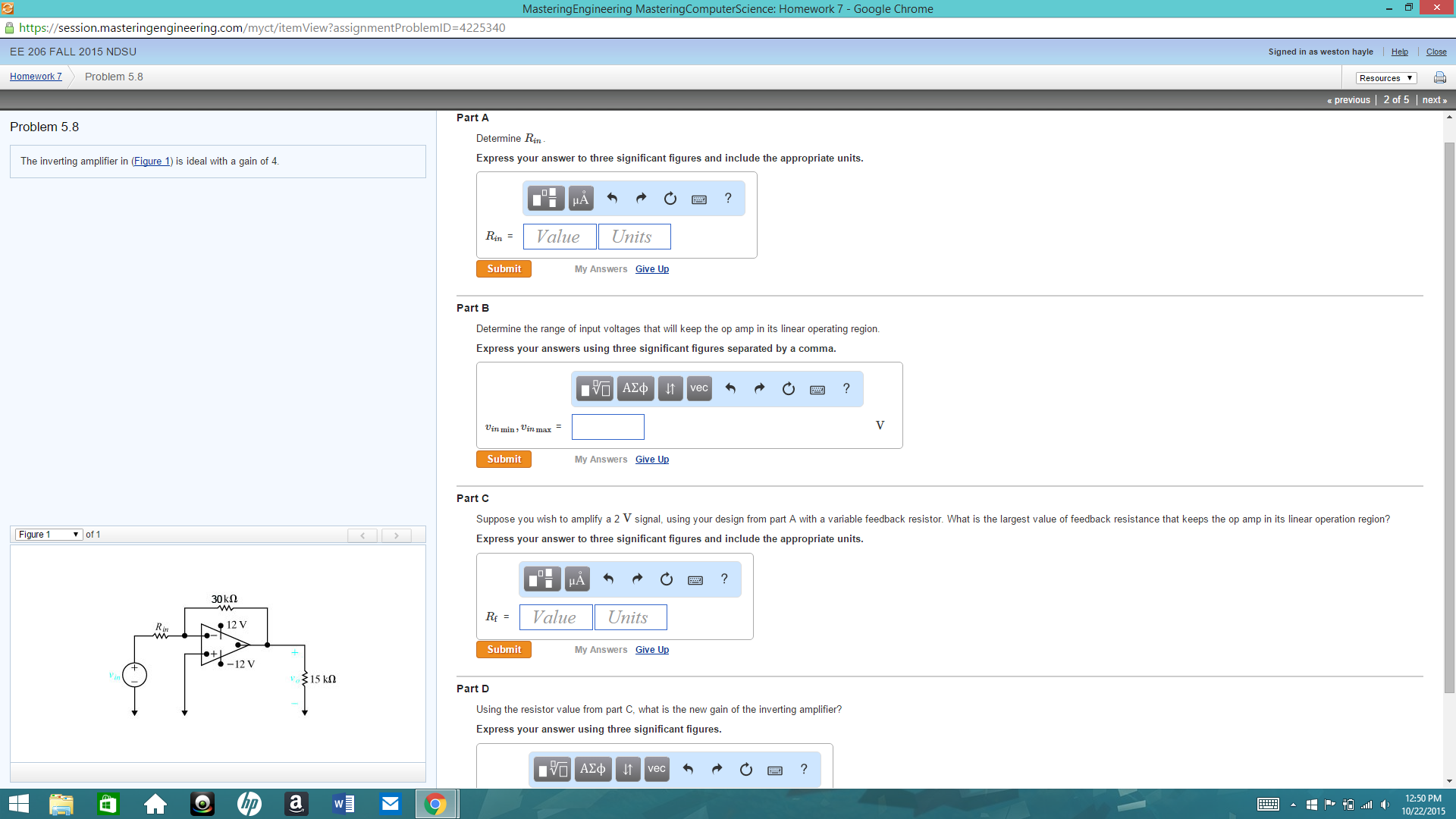 Solved https: geng EE 206 FALL 2015 NDSU Homework 7 Problem | Chegg.com