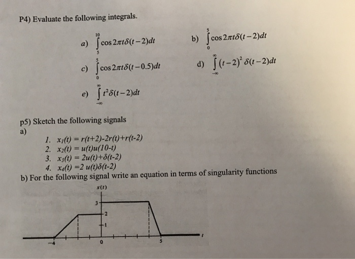 Solved Evaluate the following integrals. integral_5^10 cos | Chegg.com