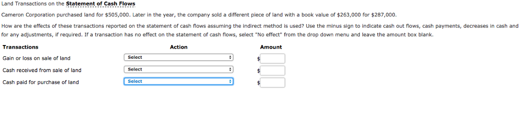 Solved This is the choices for the drop down for each | Chegg.com