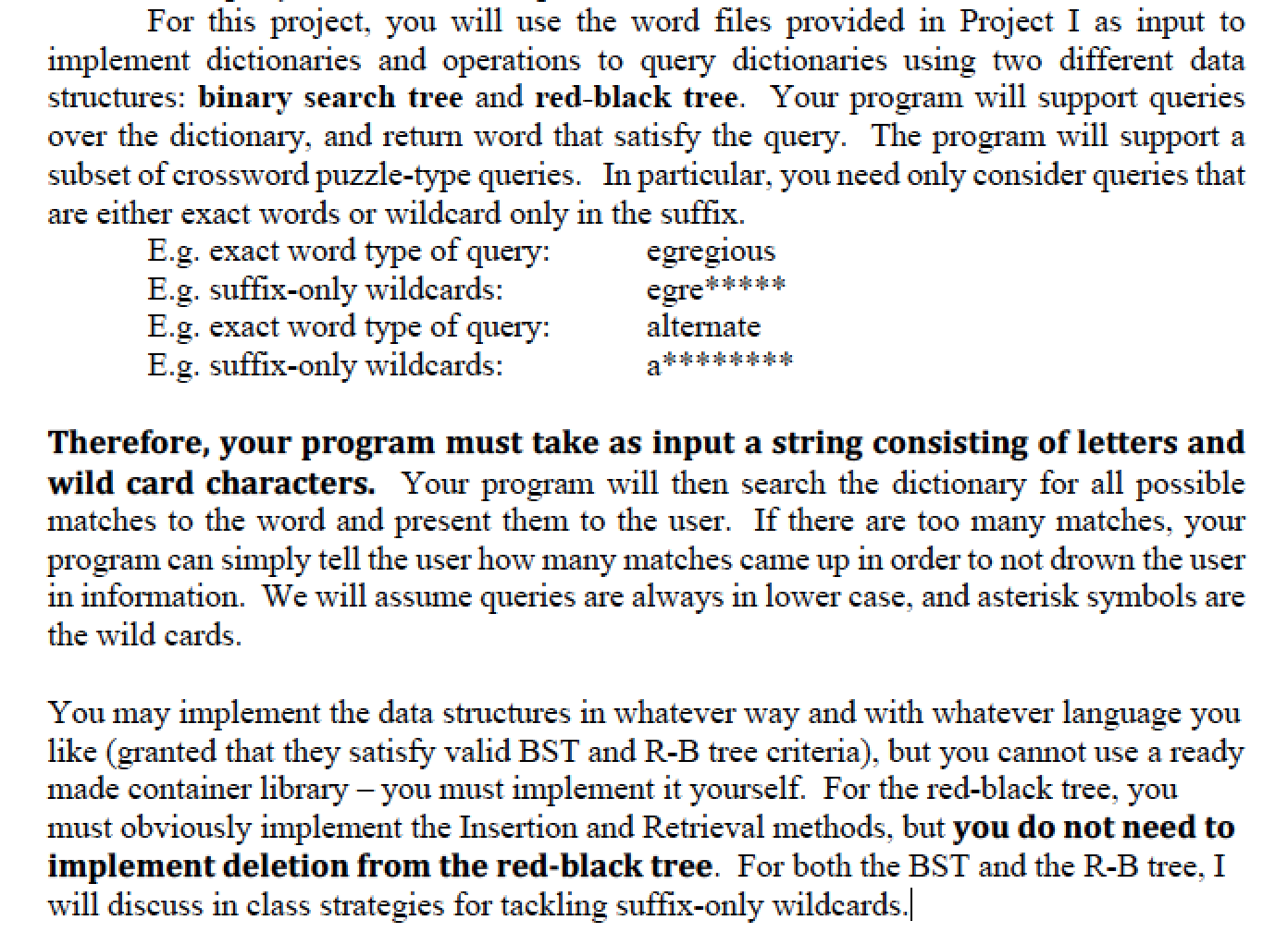 For this project, you will use the word files | Chegg.com