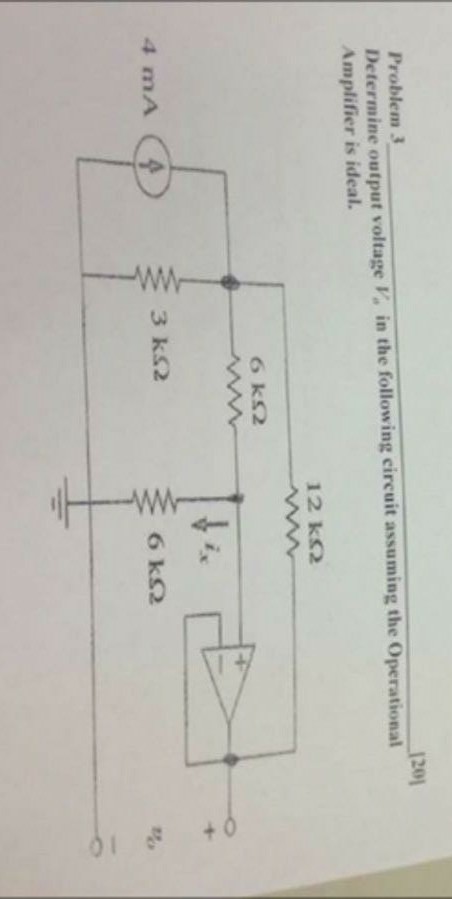Solved 120 Problem 3 Determine output voltage V, in the | Chegg.com