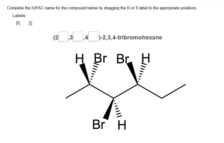 Solved Complete the IUPAC name for the compound below by | Chegg.com