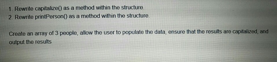 Solved 1. Rewrite capitalize)0 as a method within the | Chegg.com