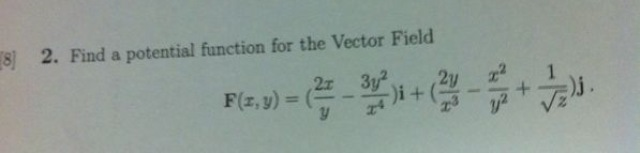 Solved Find a potential function for the Vector Field F(x, | Chegg.com