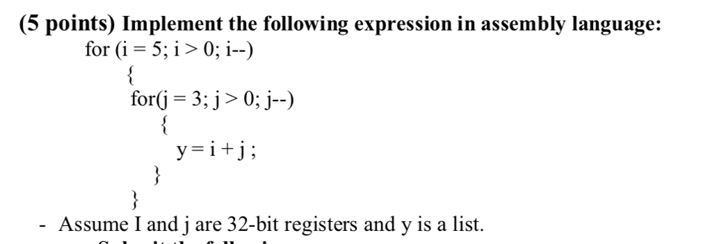 Solved (5 points) Implement the following expression in | Chegg.com