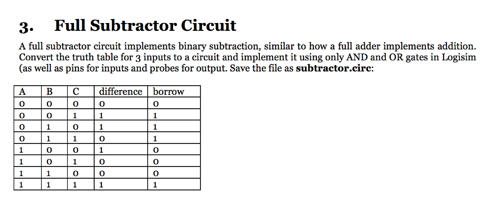 Solved A Full Subtractor Circuit Implements Binary
