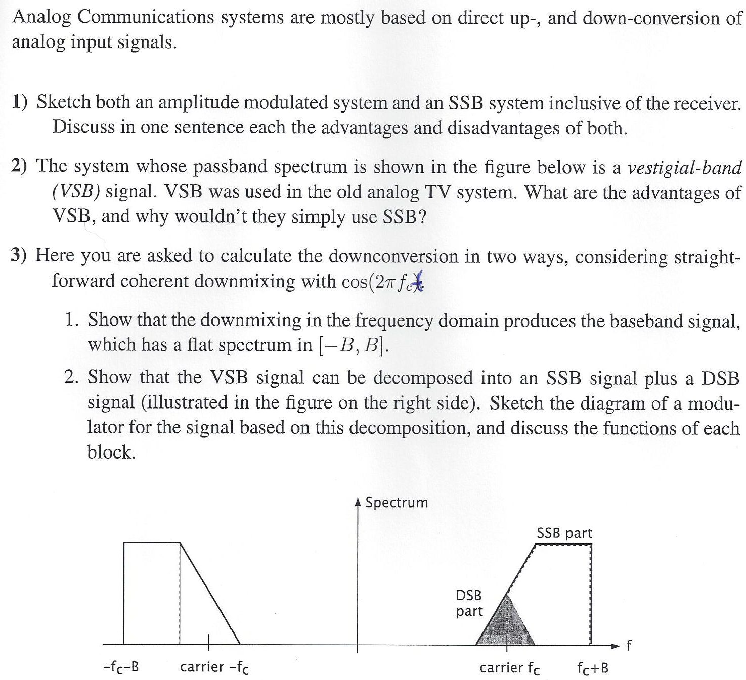 Analog Communications systems are mostly based on | Chegg.com