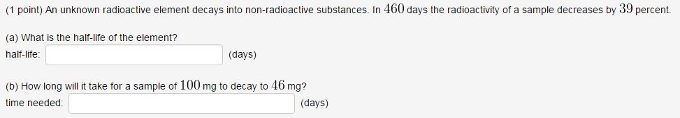 Solved An unknown radioactive element decays into | Chegg.com