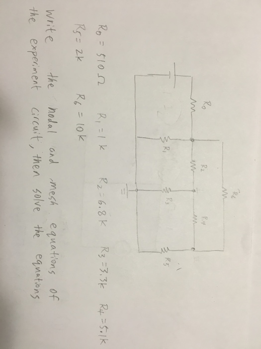 Solved Write the nodal and mech equation of the experiment | Chegg.com