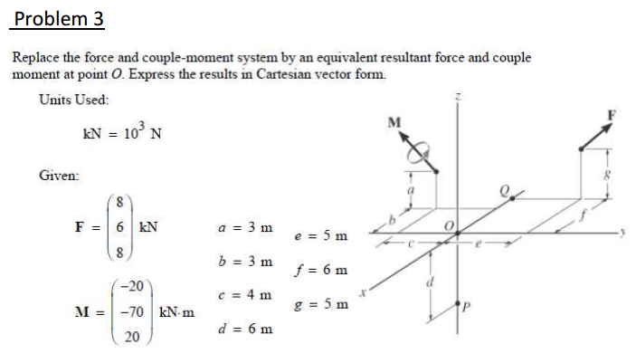 Solved Replace the force and couple-moment system by an | Chegg.com