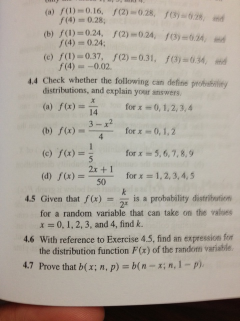 Solved Check whether the following can define probability | Chegg.com