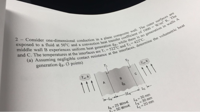 Solved Consider One Dimensional Conduction In A Plane