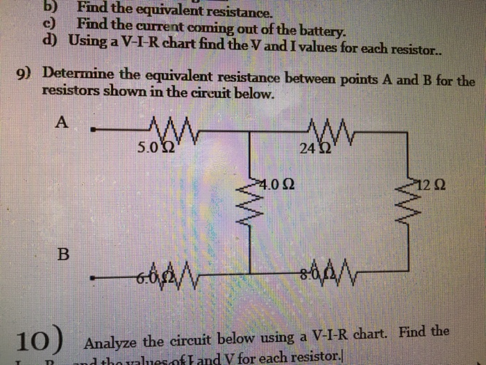 Solved Find the equivalent resistance. Find the current | Chegg.com