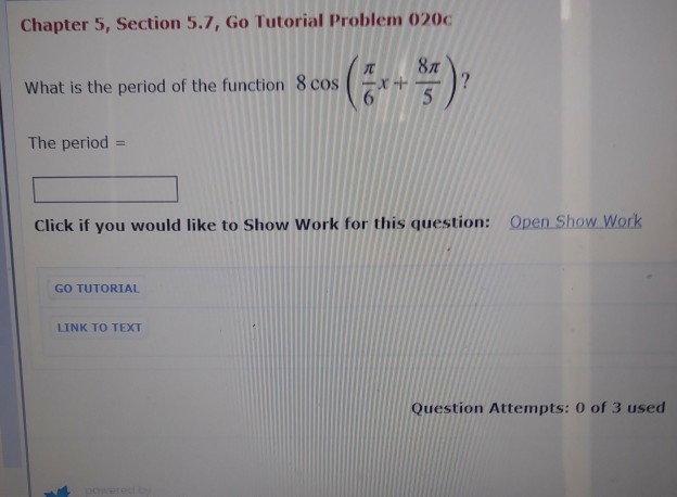 Solved Chapter 5, Section 5.7, Go Tutorial Problem 020c What | Chegg.com