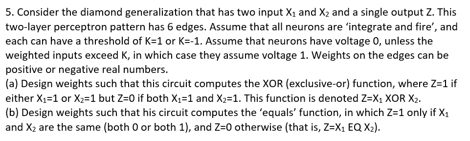 5. Consider the diamond generalization that has two | Chegg.com
