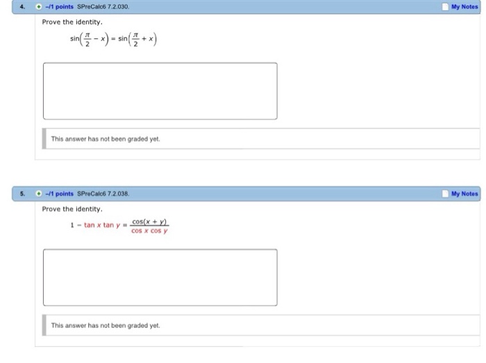 Solved Prove the identity. sin(pi/2 - x) = sin(pi/2 + x) | Chegg.com Solved Prove the identity. sin(pi/2 - x) = sin(pi/2 + x) | Chegg.com