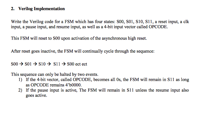 Verilog Implementation Write the Verilog code for a | Chegg.com