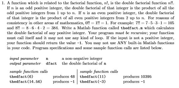 Solved A function which is related to the factorial | Chegg.com