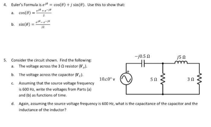 Solved Euler's Formula is e^j theta = cos(theta) + j | Chegg.com