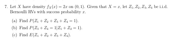 Solved Let X have density fx(x) = 2x on (0, 1). Given that X | Chegg.com
